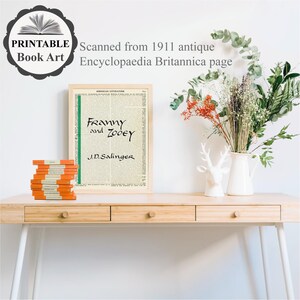 A Printable 'franny and Zooey' Book Cover Wall Art Print by J D ...