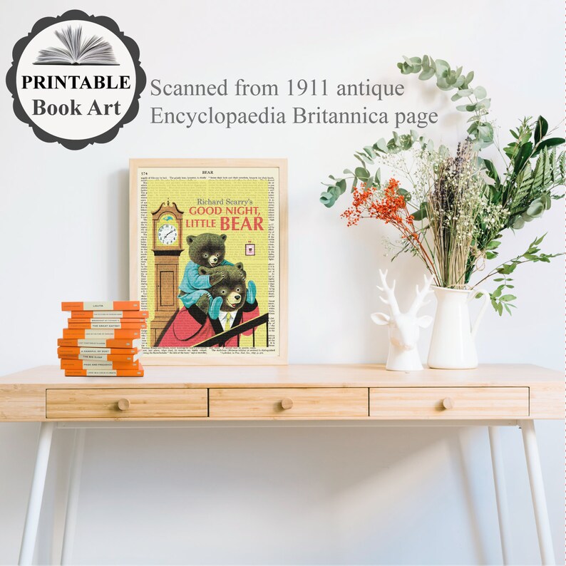 Printable 'good Night Little Bear' Book Cover Print on | Etsy