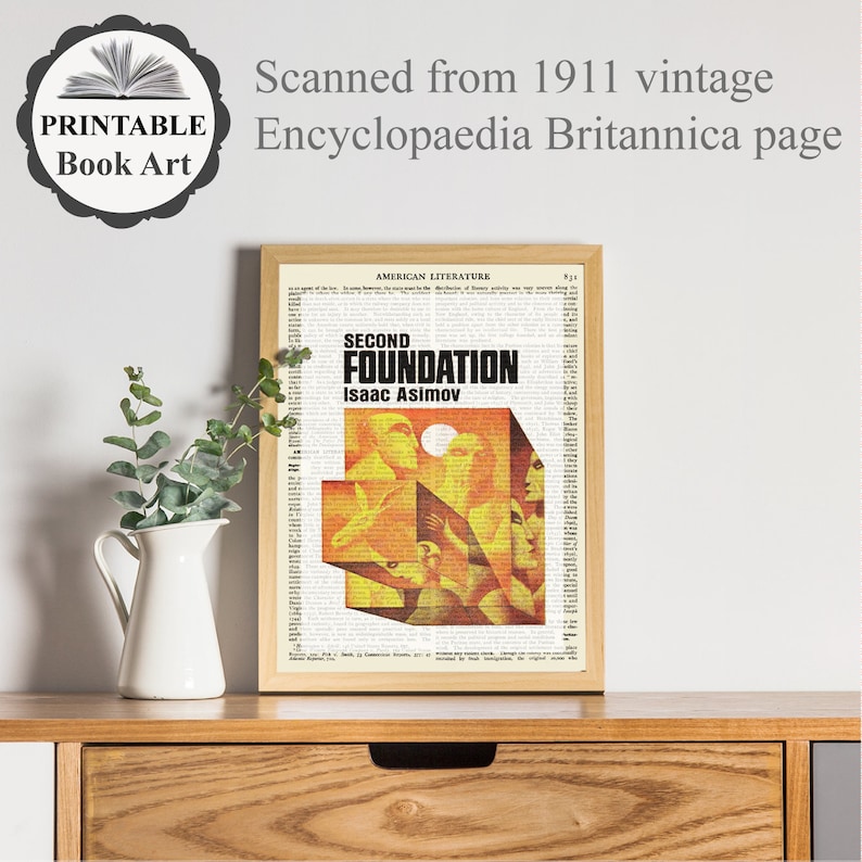 Printable 'second Foundation' Book Cover Poster on Old - Etsy