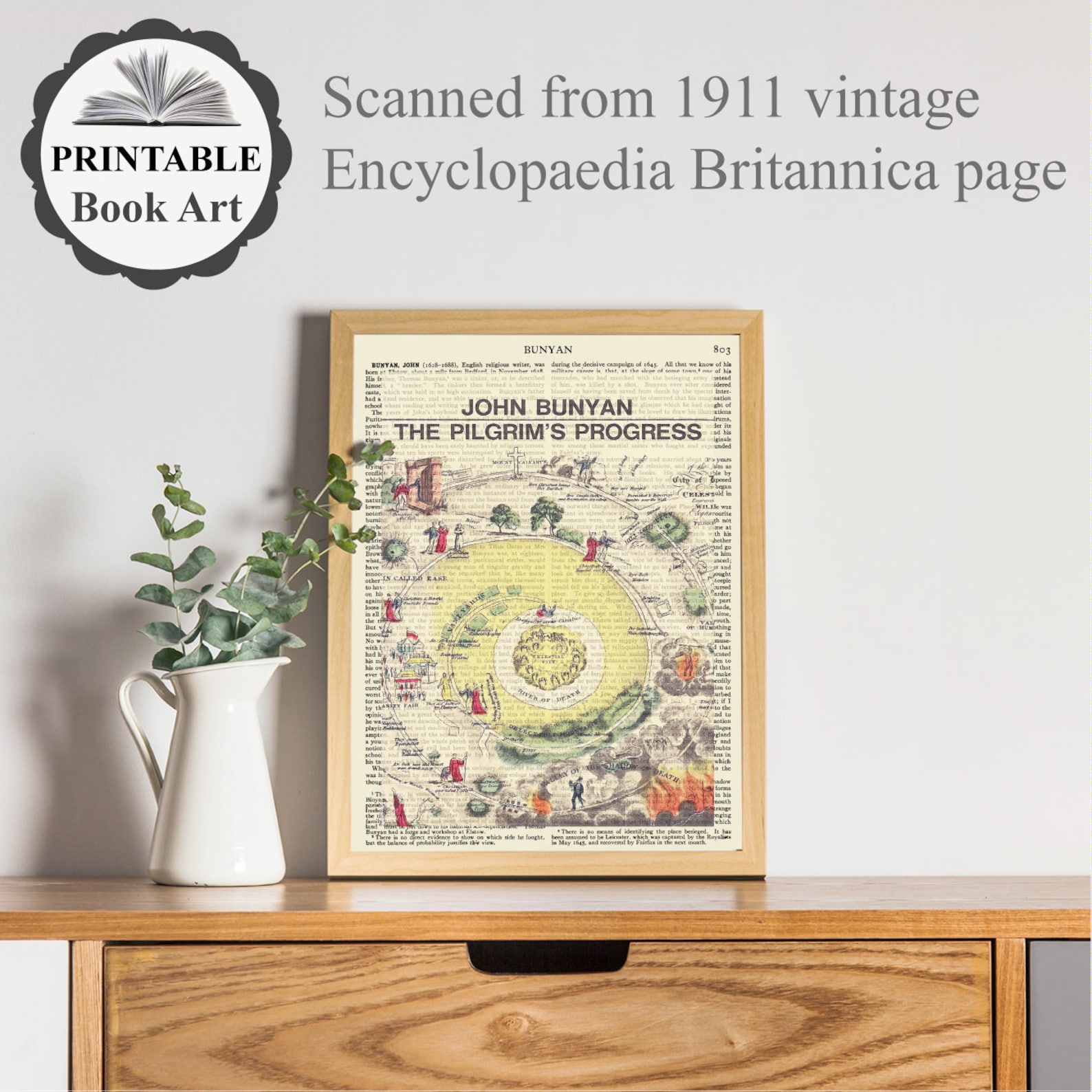 Printable 'The Pilgrim's Progress' Book Cover | Etsy