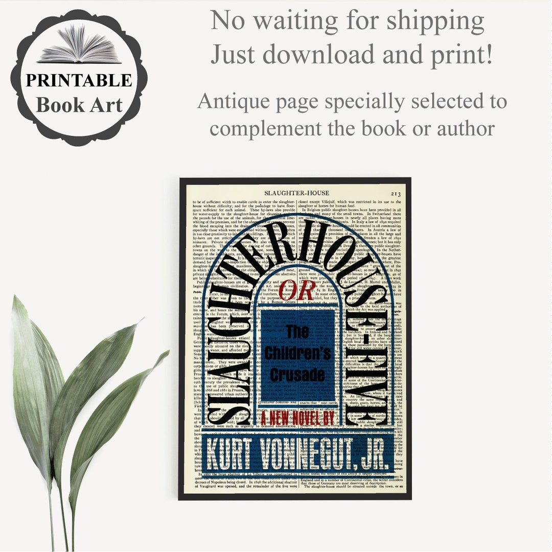 Slaughterhouse Five Printable Book Cover Art, Kurt Vonnegut Poster ...