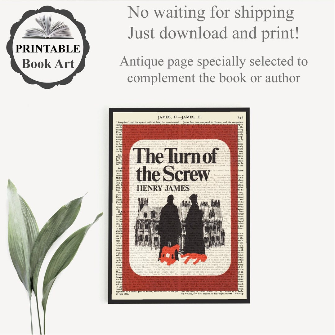 Printable 'the Turn of the Screw' Book Cover Poster, Henry James ...