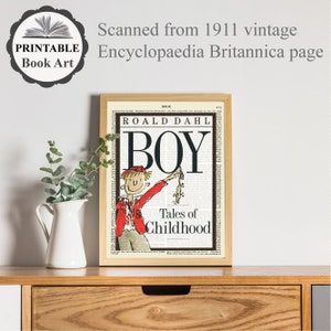 A Printable 'boy - Tales of Childhood' Book Cover Print on a Vintage ...