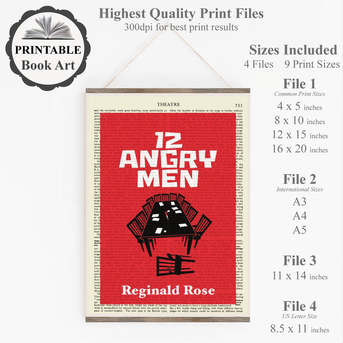 Downloadable 'twelve Angry Men' Play Cover Print - Etsy