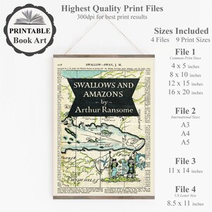 Printable 'swallows and Amazons' Book Cover Print, Classroom Wall Art ...
