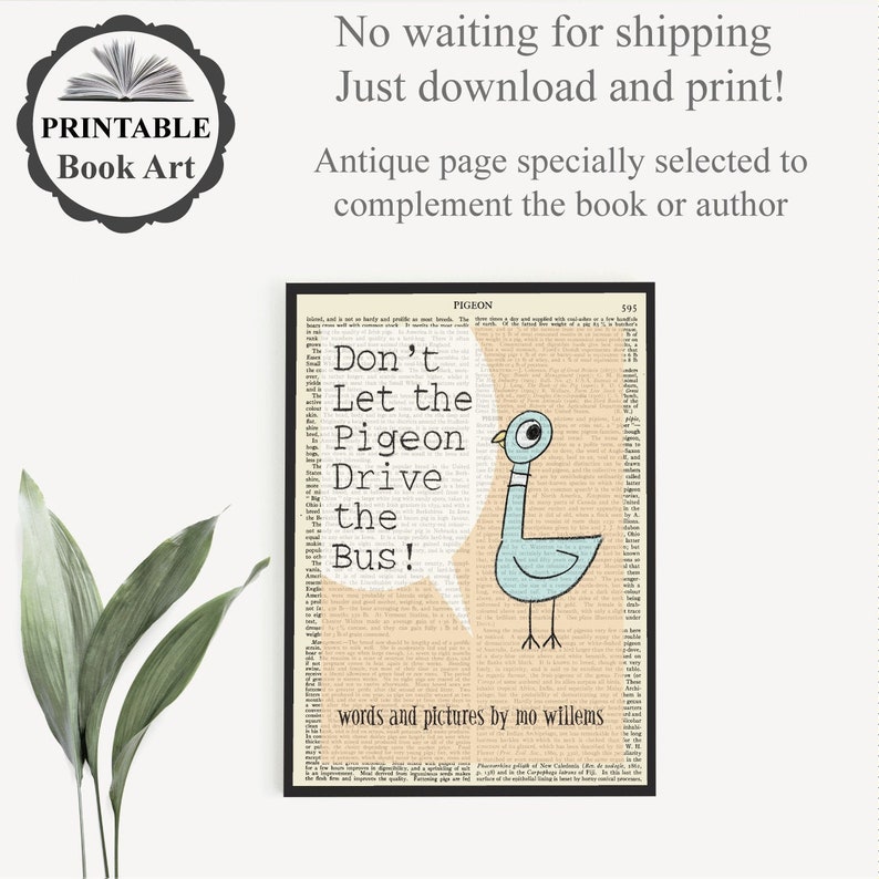 Printable 'don't Let the Pigeon Drive the Bus' - Etsy