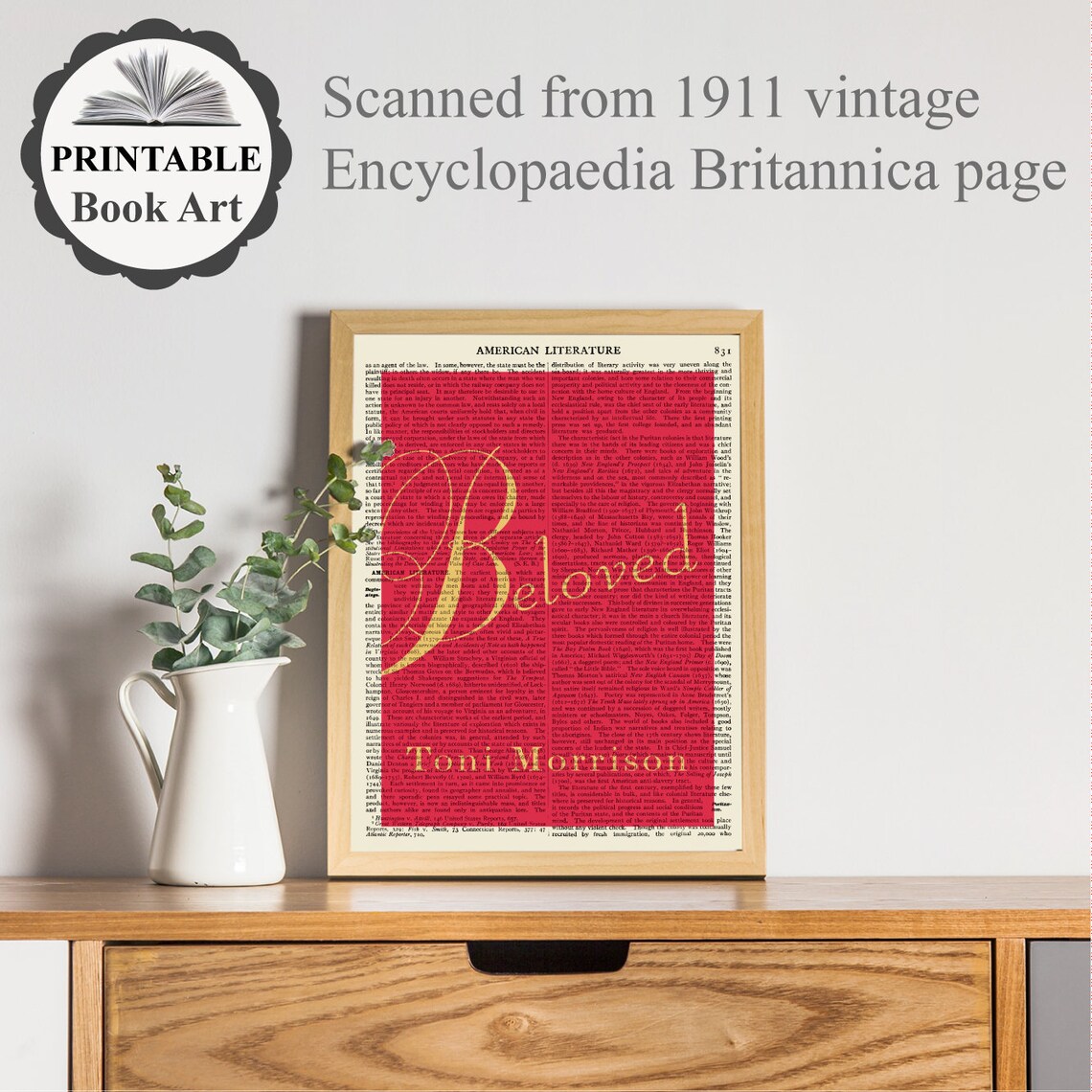 Printable 'beloved' Book Cover Wall Art Print | Etsy
