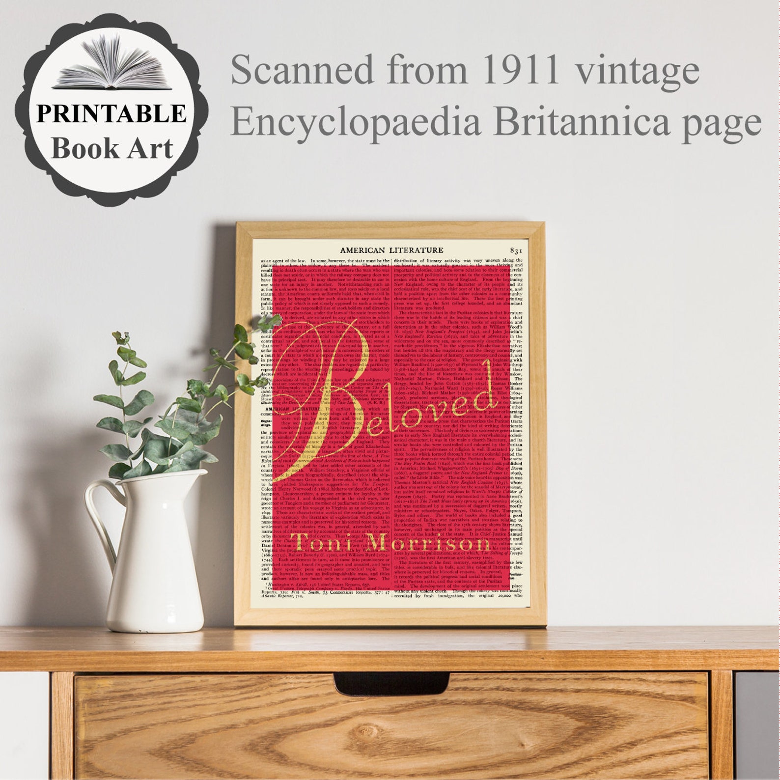 Printable 'beloved' Book Cover Wall Art Print | Etsy