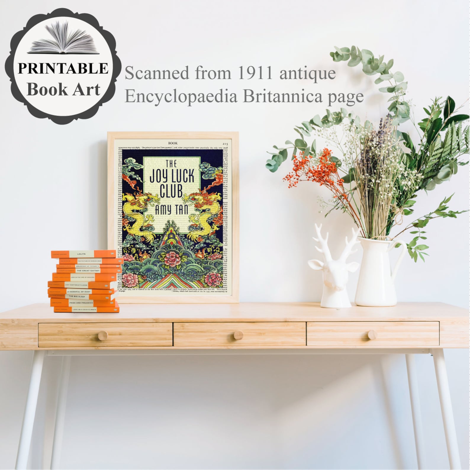 A Downloadable 'The Joy Luck Club' Book Cover Art on | Etsy