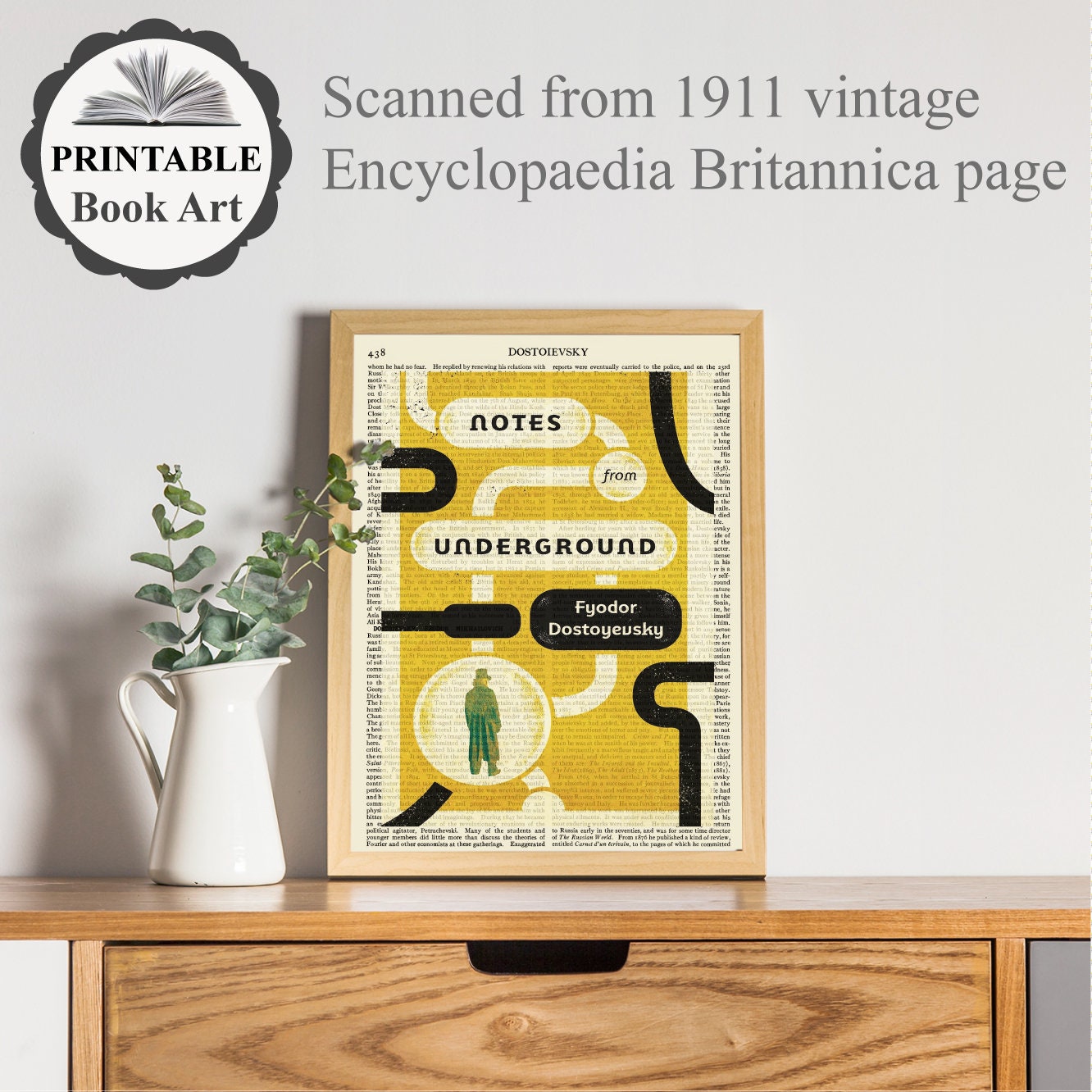 Printable 'Notes From Underground' Book Cover Art | Etsy