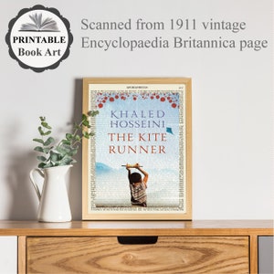 Printable Book Cover Poster of 'the Kite Runner' by Kahled Hosseini ...