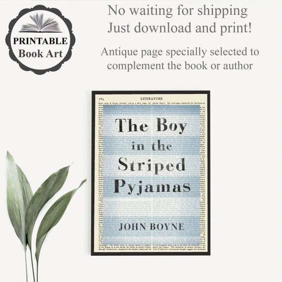 Printable Book Cover 'The Boy In The Striped Pyjamas' | Etsy
