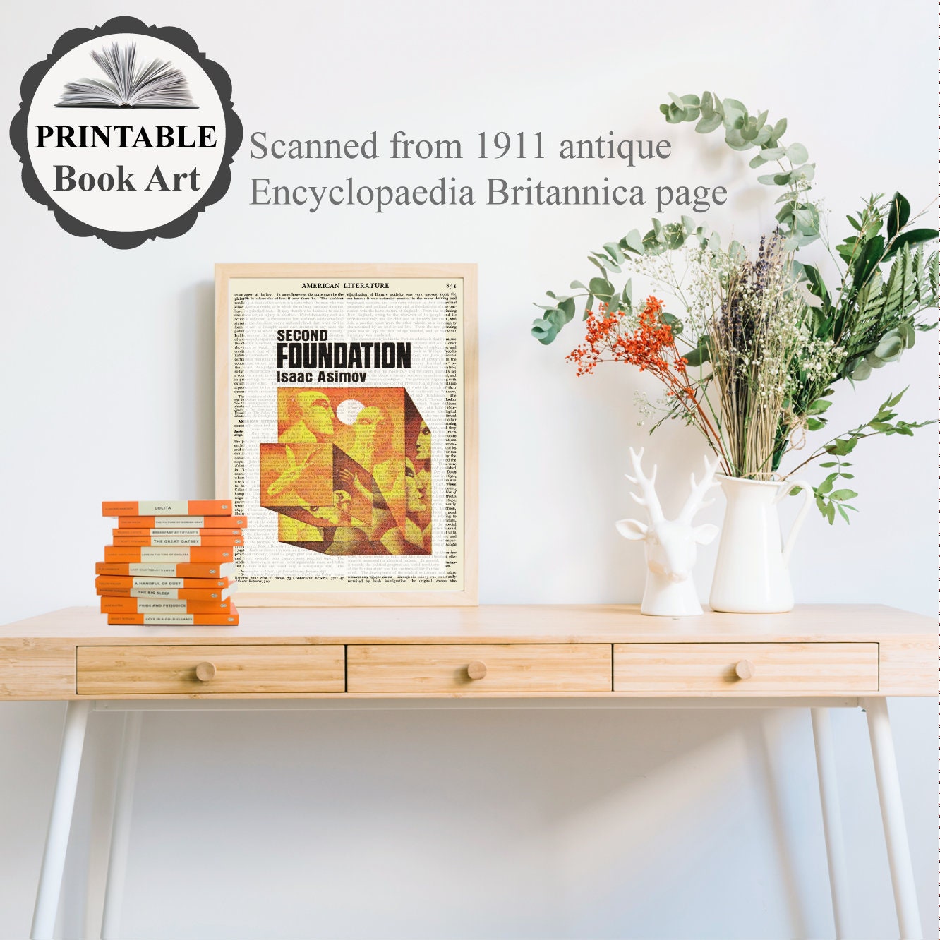 Printable 'second Foundation' Book Cover Poster on Old - Etsy