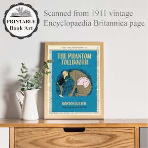 Printable 'the Phantom Tollbooth' Art Print of Book Cover on Old Page ...