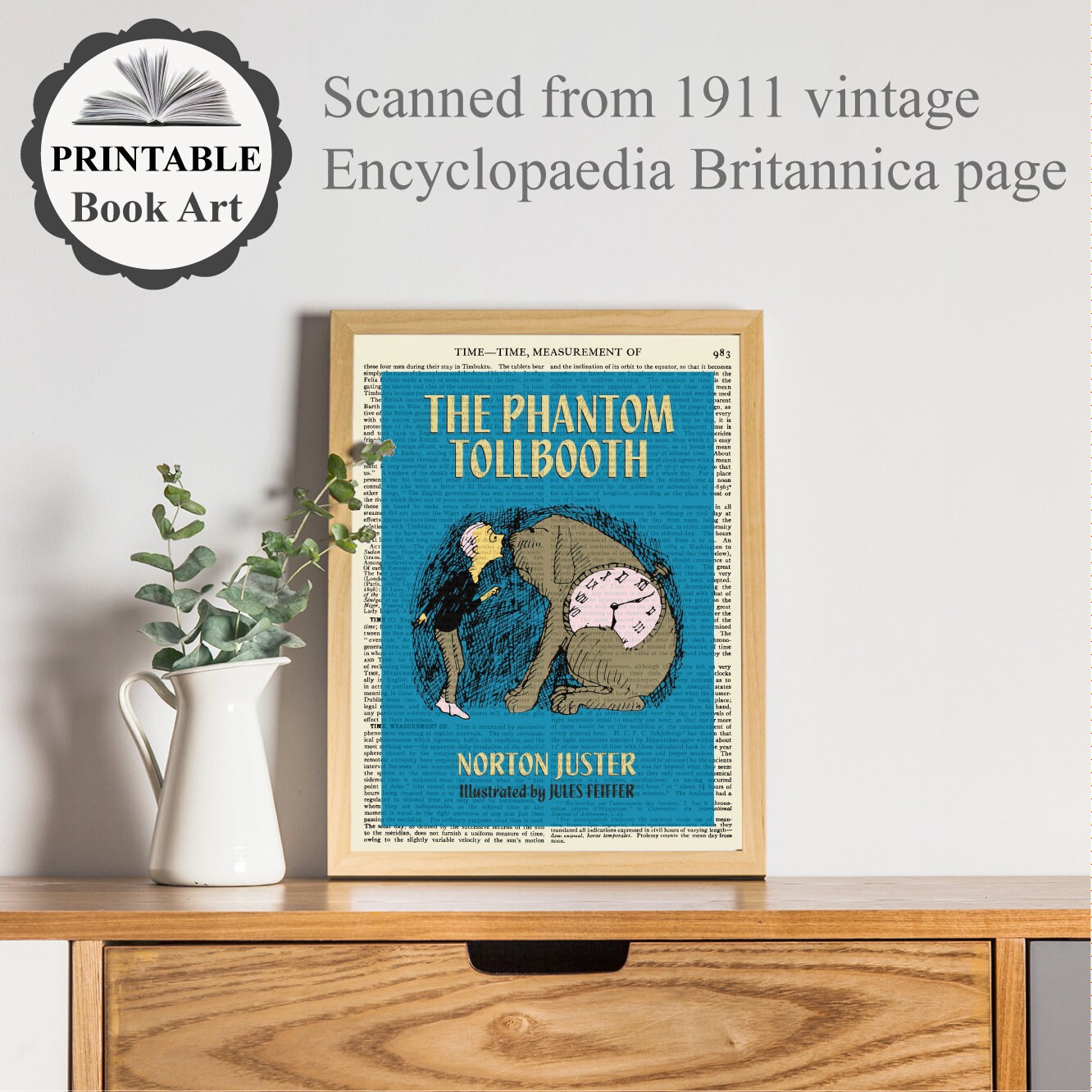 Printable 'the Phantom Tollbooth' Art Print of Book - Etsy