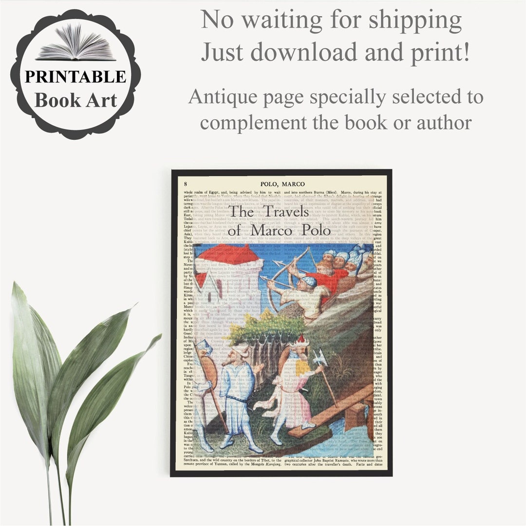 Printable 'the Travels of Marco Polo' Book Cover Poster Print, Last ...