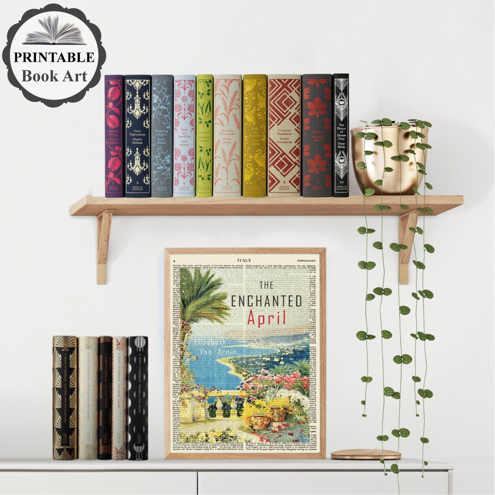 Printable 'the Enchanted April' Book Cover Poster - Etsy