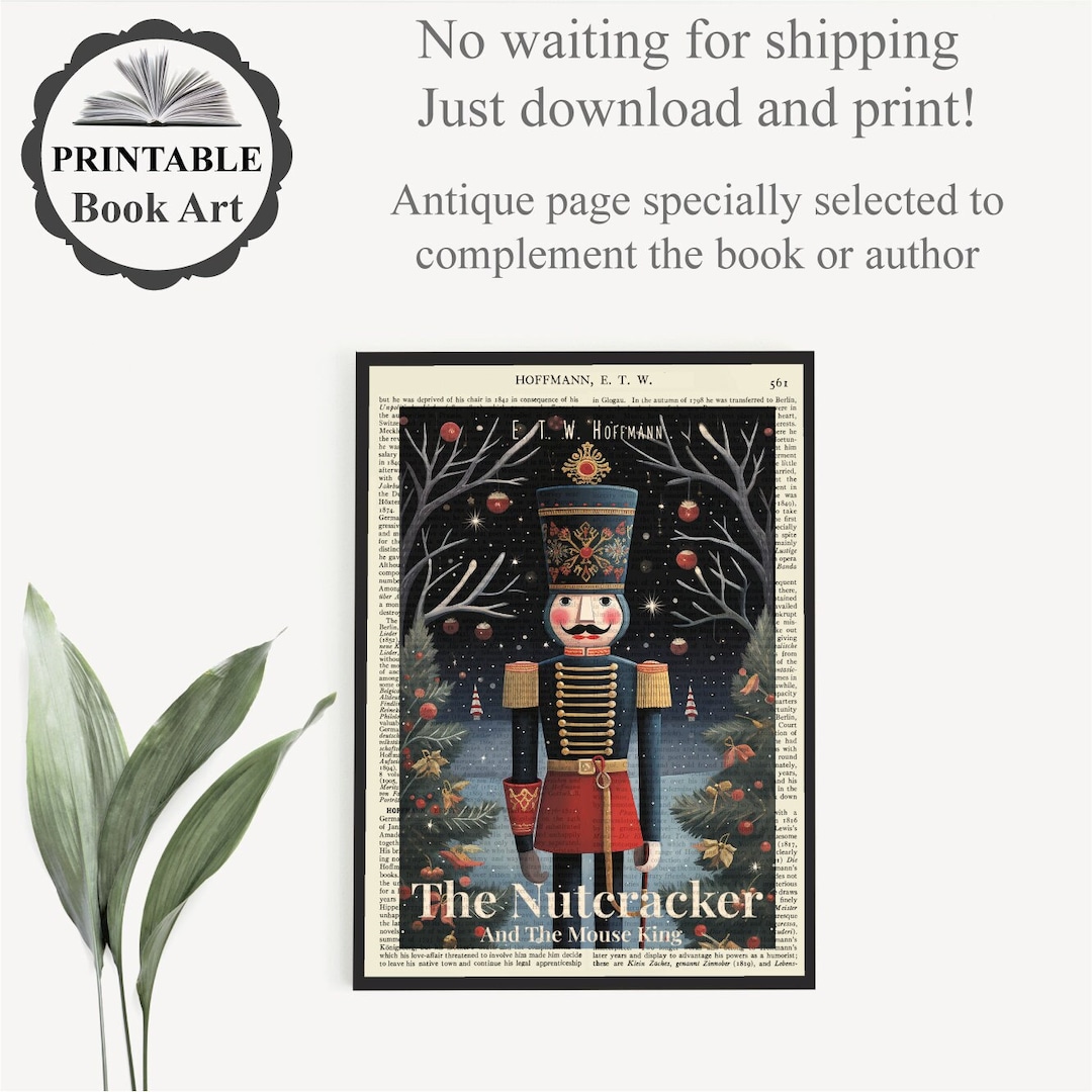 Printable Art, 'the Nutcracker' Book Cover Print, Christmas Classroom ...