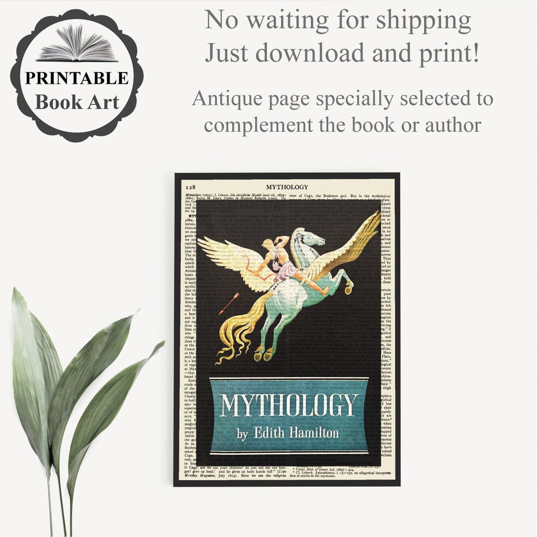 Instant Download 'mythology' Book Cover Wall Art Poster Print on ...