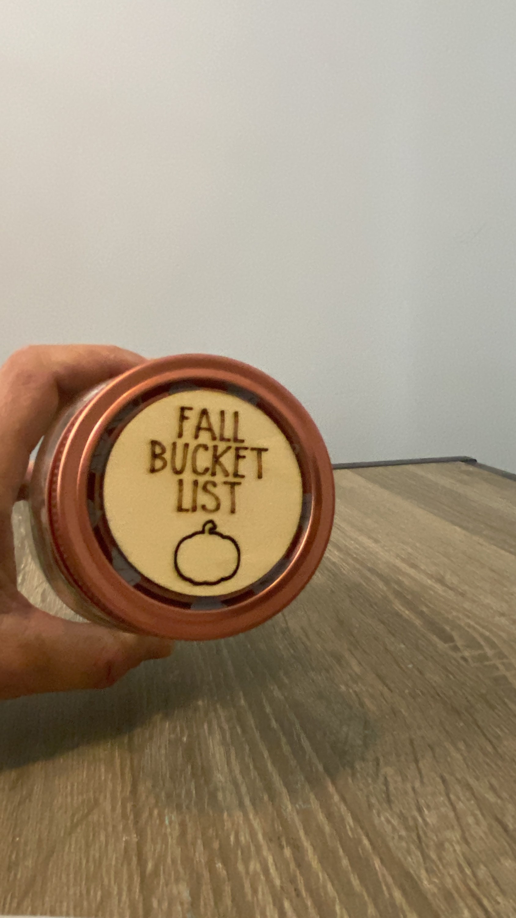 Wood Fall Token Jar Fall Bucket List Wooden Fall Tokens - Etsy
