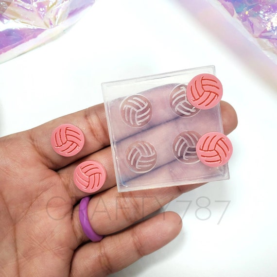 Volleyball Stud Earring Silicone Mold Bits Mold Resin Mold | Etsy