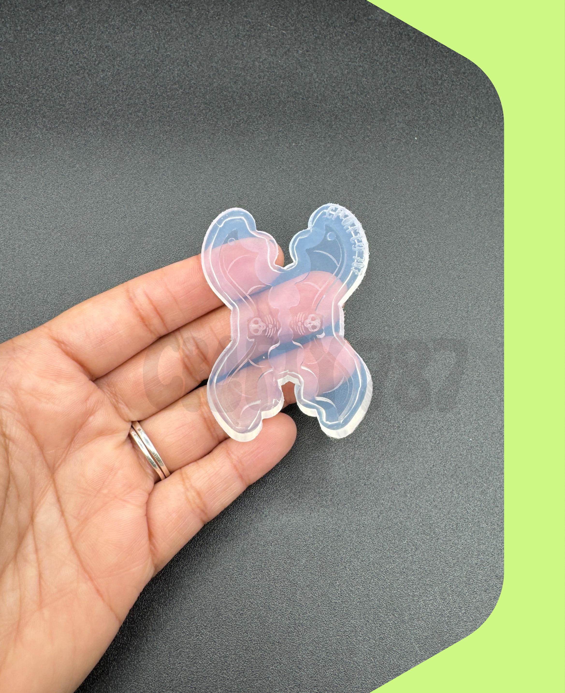 Cute Bat Skeleton Dangle Earring Silicone Mold, Halloween Jewelry Mold ...