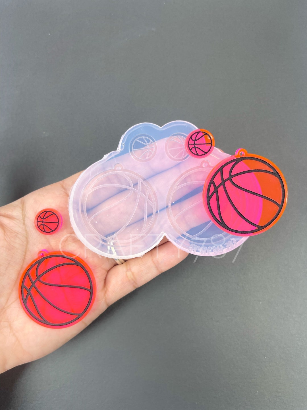 Basketball Silicone Mold, Basketball Earring Mold, Resin Jewelry Mold ...