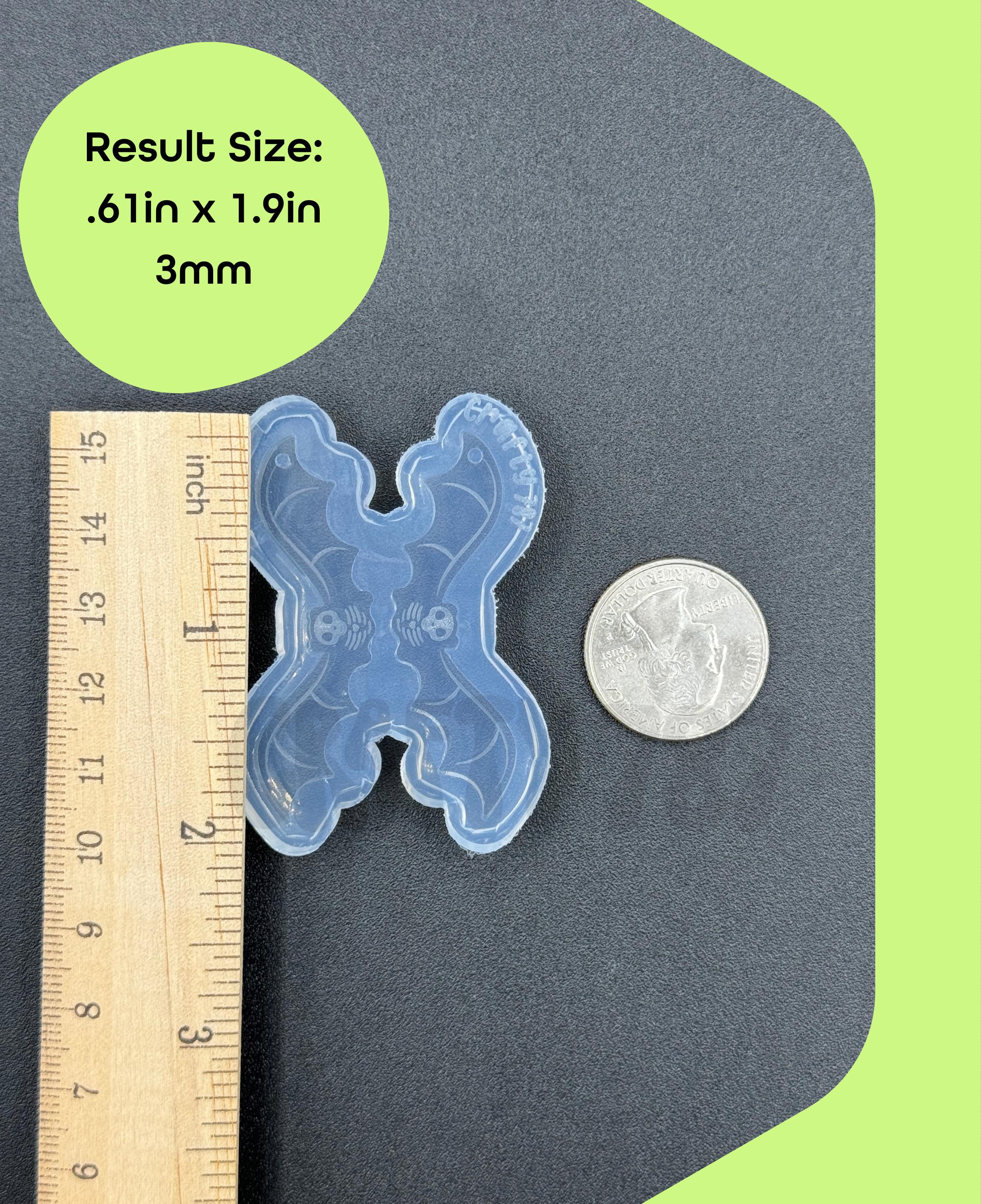 Cute Bat Skeleton Dangle Earring Silicone Mold, Halloween Jewelry Mold ...