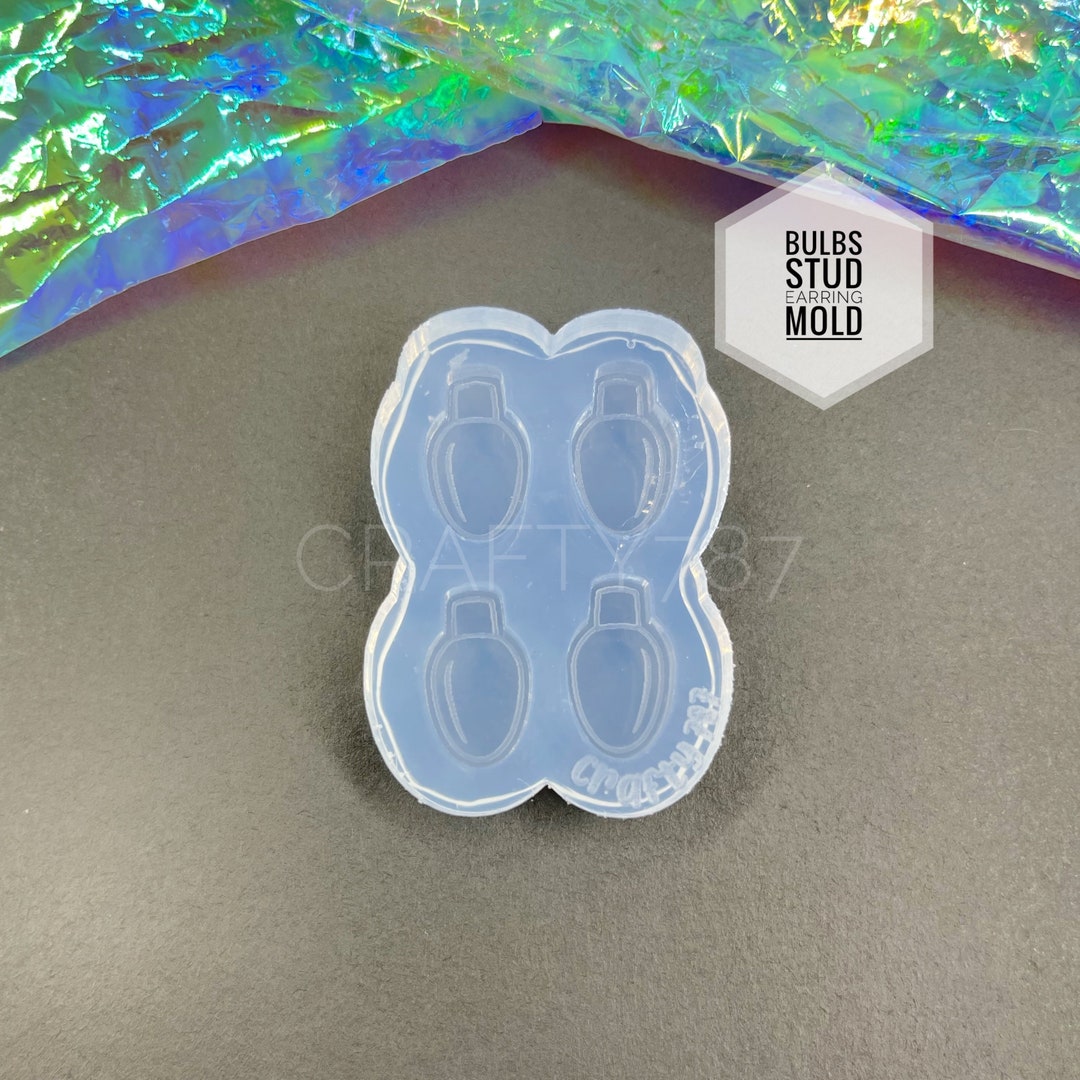 Bulb Stud Christmas Earring Silicone Mold, Christmas Jewelry Resin Mold ...