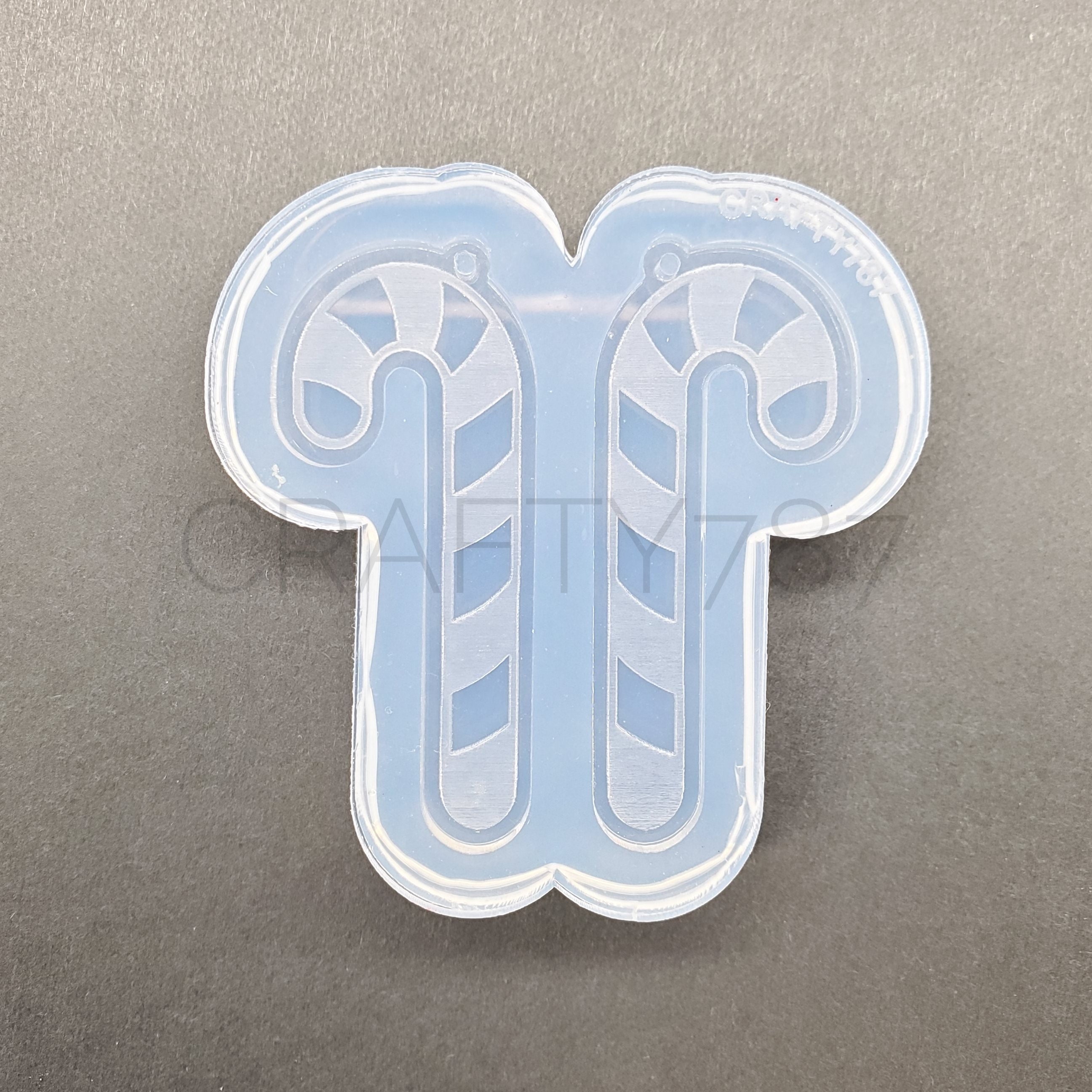 Candy Cane Dangle Earring Mold Silicone Mold for Resin, Christmas ...