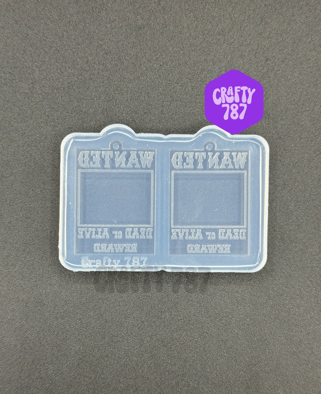 Wanted Poster Earring Silicone Mold, Resin Dangle Earring Mold, UV ...