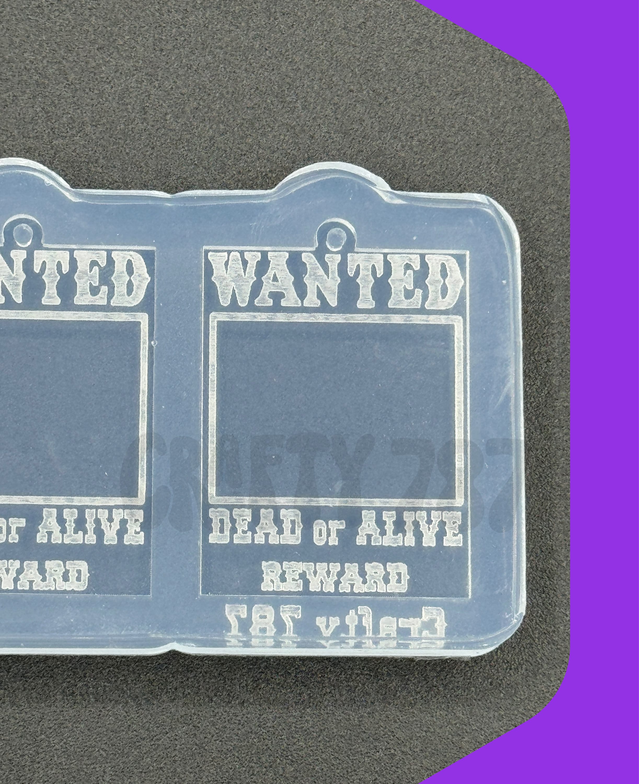 Wanted Poster Earring Silicone Mold, Resin Dangle Earring Mold, UV ...