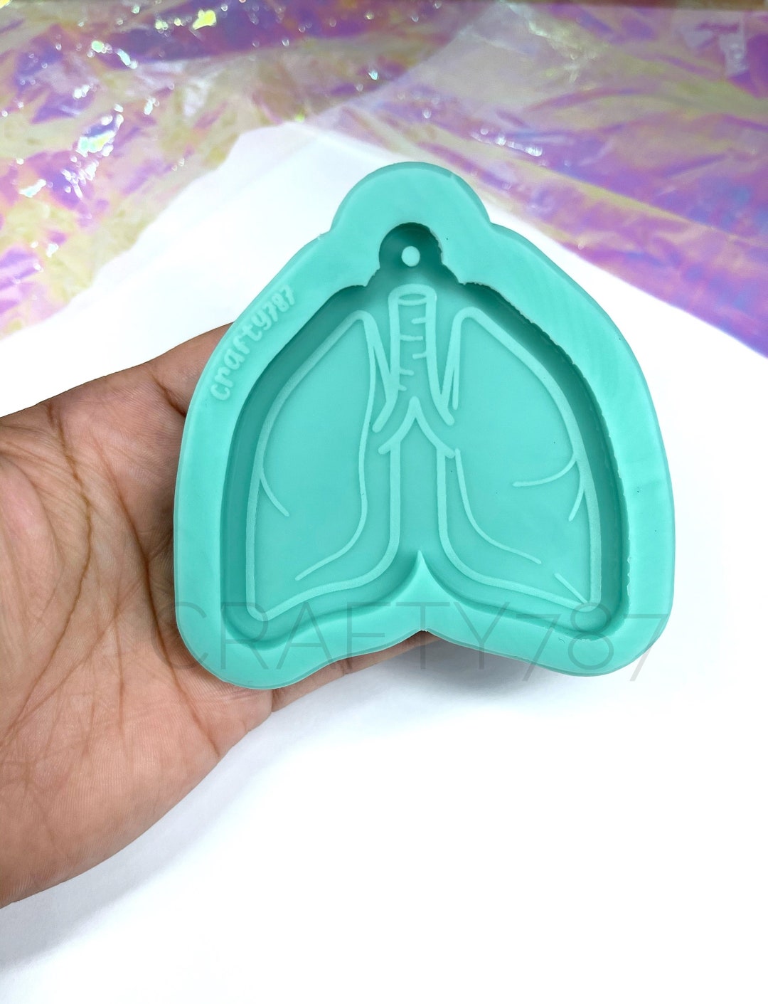Lung Pulmón Keychain Silicone Mold | Lung Keychain Resin Mold | Crafter ...