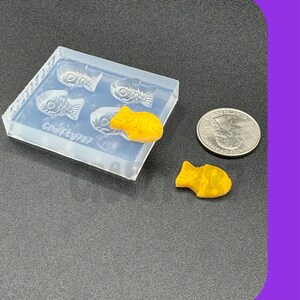 Goldfish Taiyaki Cracker Silicone Mold, Earring Silicone Mold, Food ...