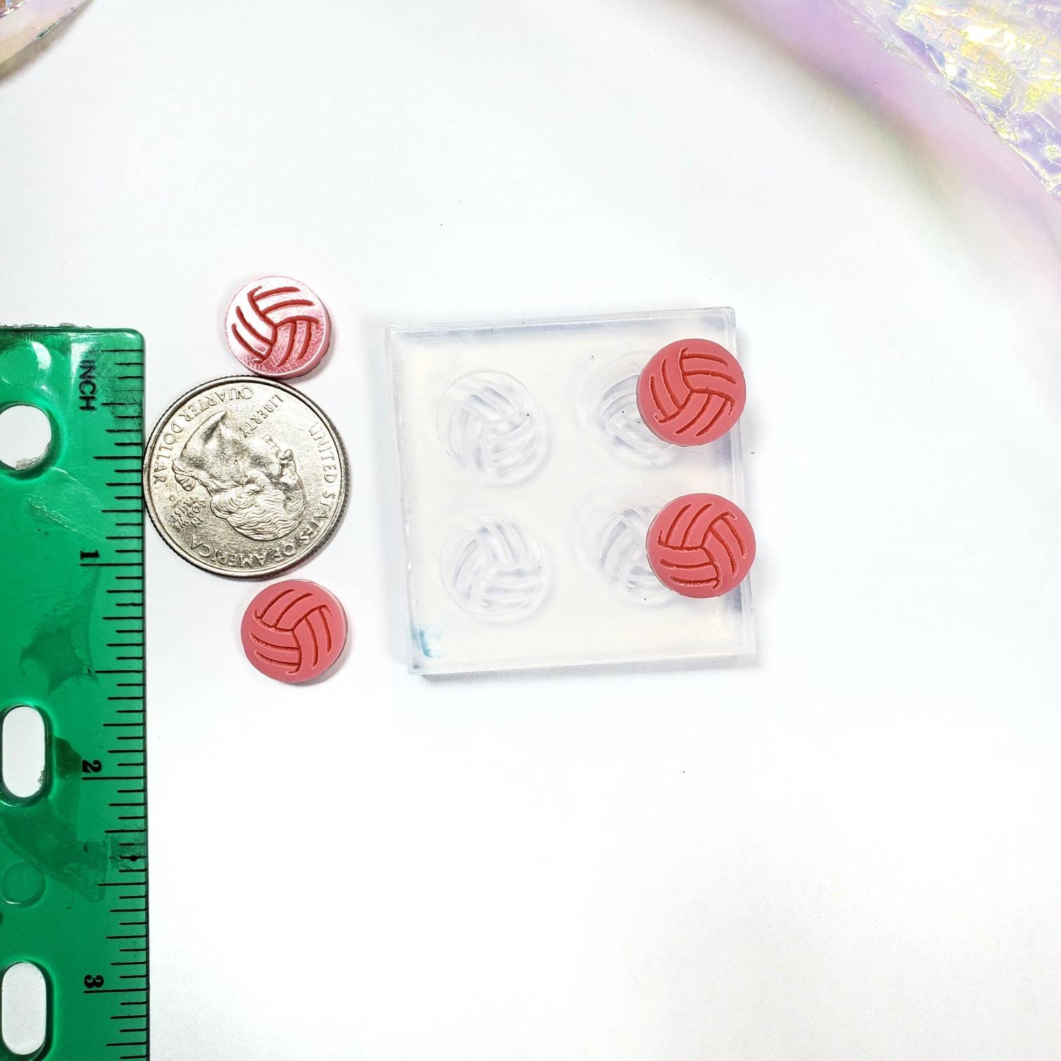 Volleyball Stud Earring Silicone Mold Bits Mold Resin Mold | Etsy