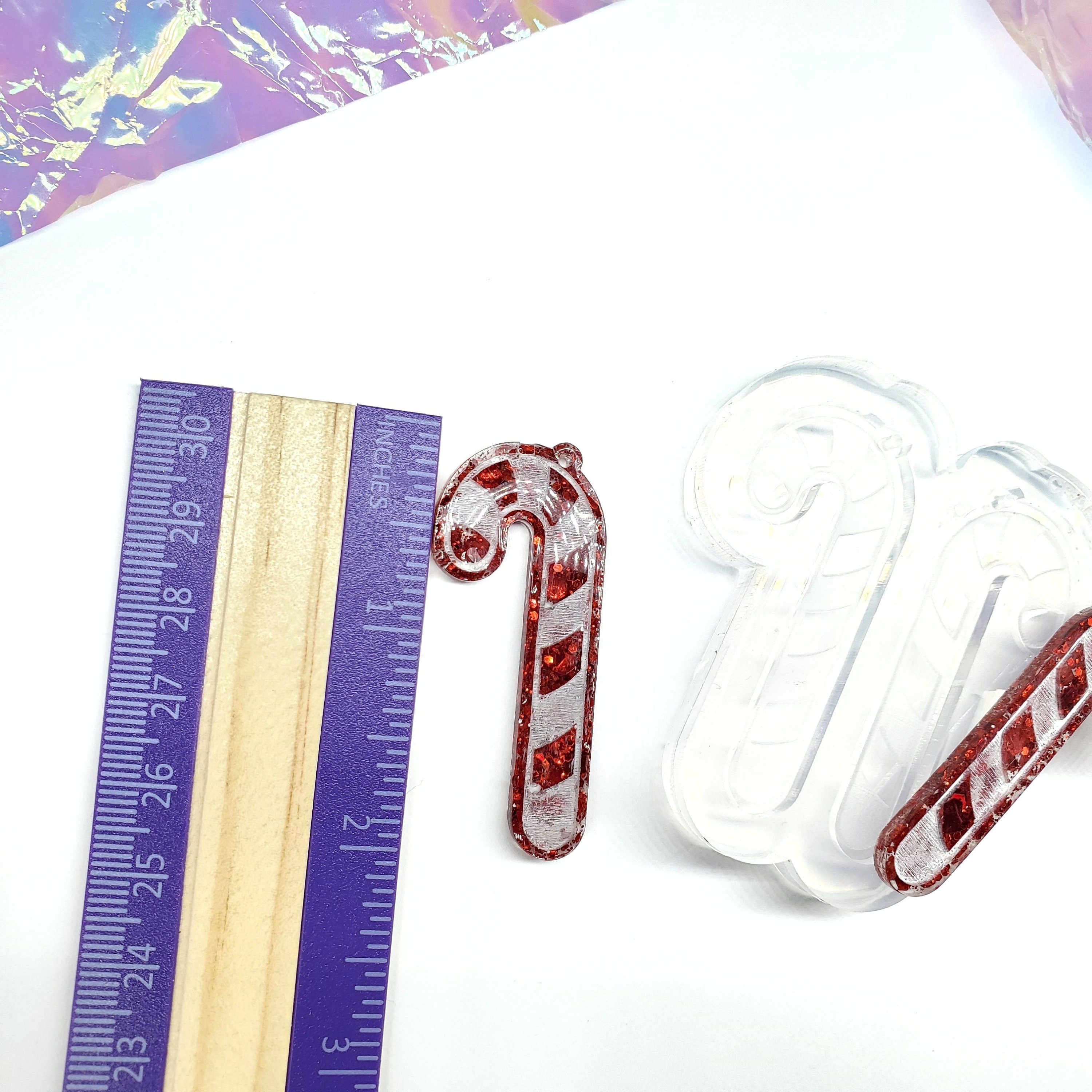 Candy Cane Dangle Earring Mold Silicone Mold for Resin | Etsy