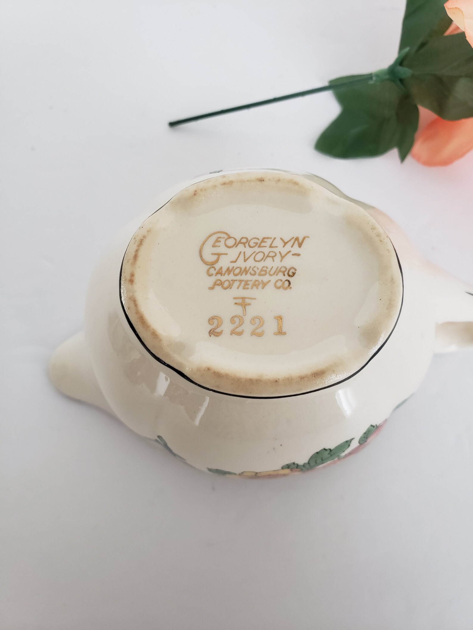 Vintage Canonsburg Pottery Company, Georgelyn Ivory Creamer, 2221 - Etsy