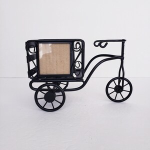 Small Black Metal Wire Picture Frame Bicycle Planter - Etsy