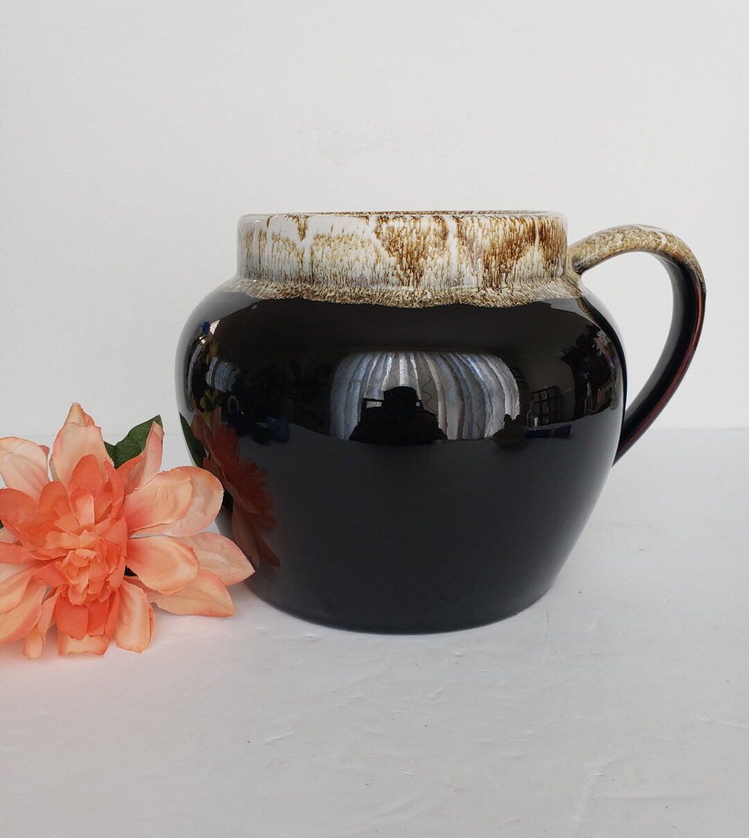 Pfaltzgraff Gourmet Brown Drip Bean Pot #70, No Lid, Stoneware - Etsy