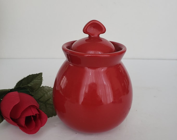 Chantal Red Sugar Bowl With Lid - Etsy