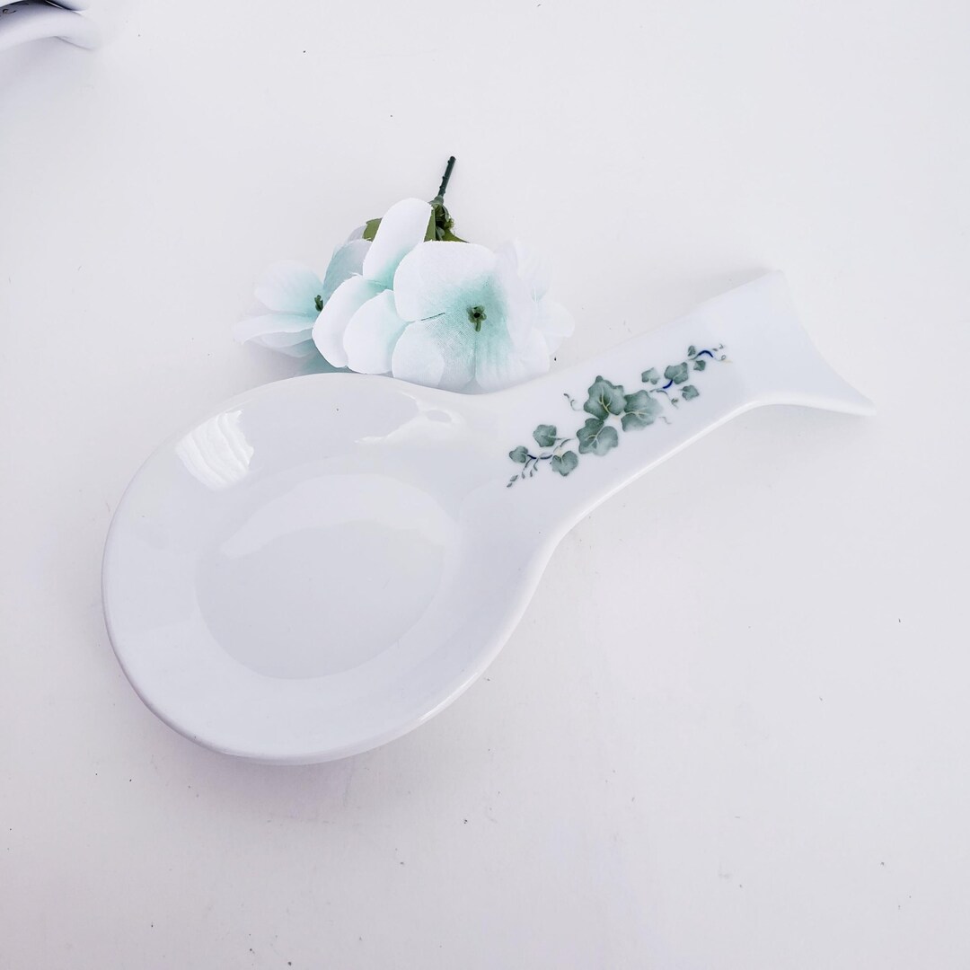 Corning/corelle Coordinates Callaway Spoon Rest/holder, Green Leaves ...