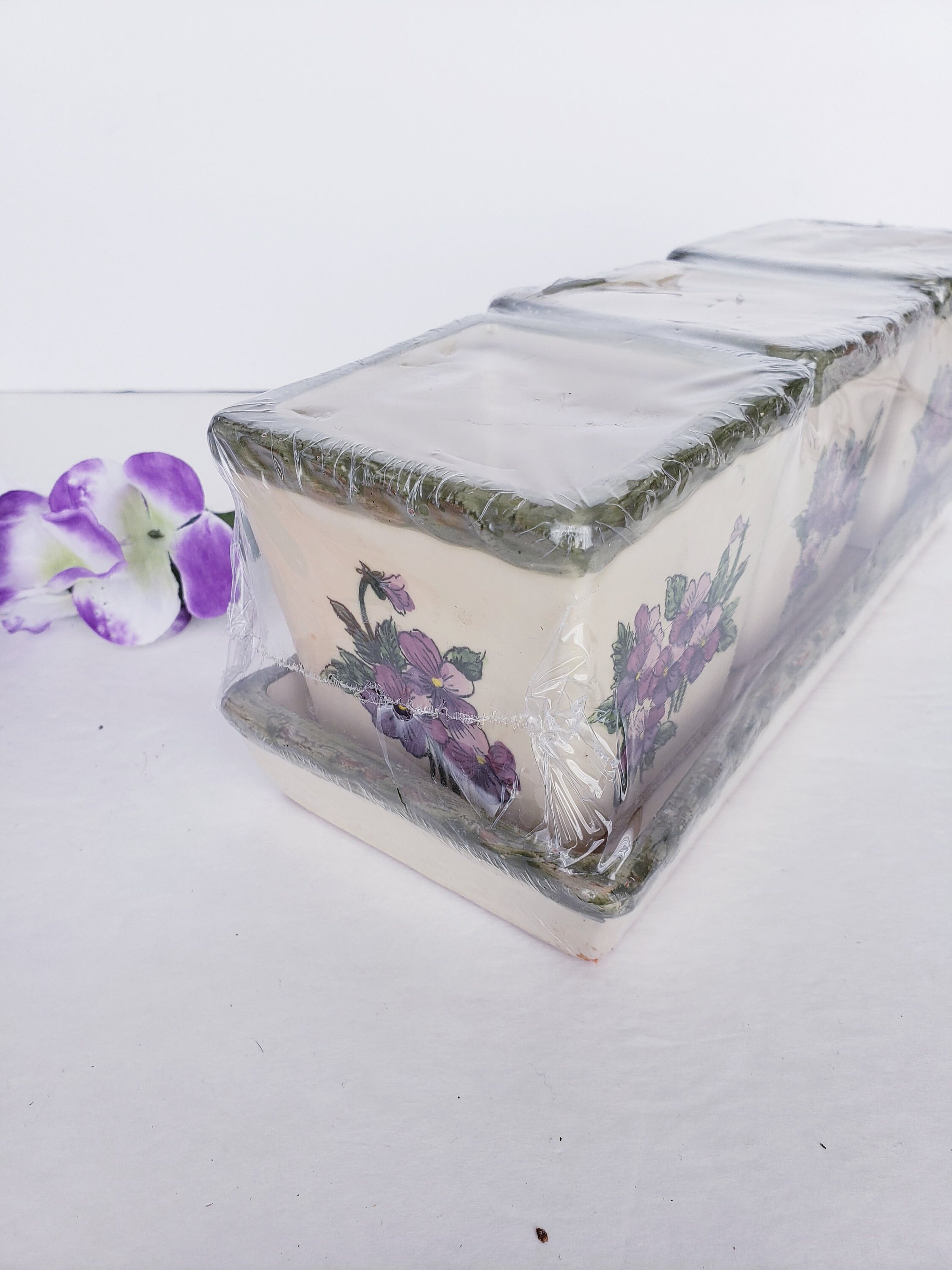 Pacific Rim Hand Painted Decorative Planters and Tray Set 4 | Etsy