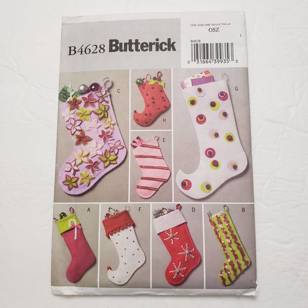 Butterick B4628, Fun and Easy Christmas Stocking, Uncut Pattern Only - Etsy