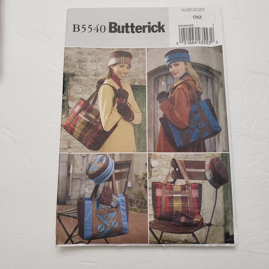 Butterick B5540, Tote, Hat and Gloves, Uncut Pattern Only - Etsy