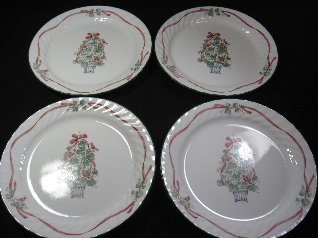 Set of 4 Corelle Callaway Holiday Dinner Plates 10 1/4 Inch, New in the ...