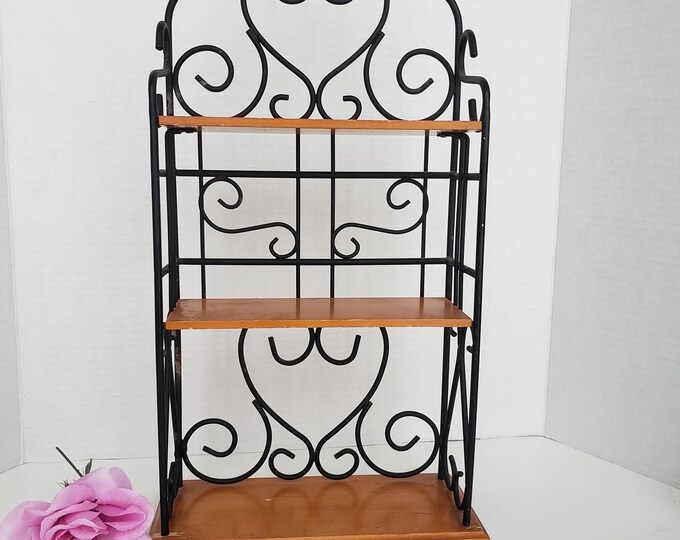 Wood and Metal Scroll-work Countertop/wall Shelf, 3 Shelves - Etsy