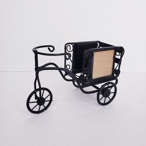 Small Black Metal Wire Picture Frame Bicycle Planter - Etsy