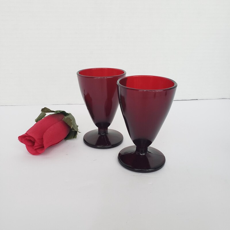 Red Depression Glass - Etsy