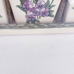 Pacific Rim Hand Painted Decorative Planters and Tray Set, 4 Piece Set ...