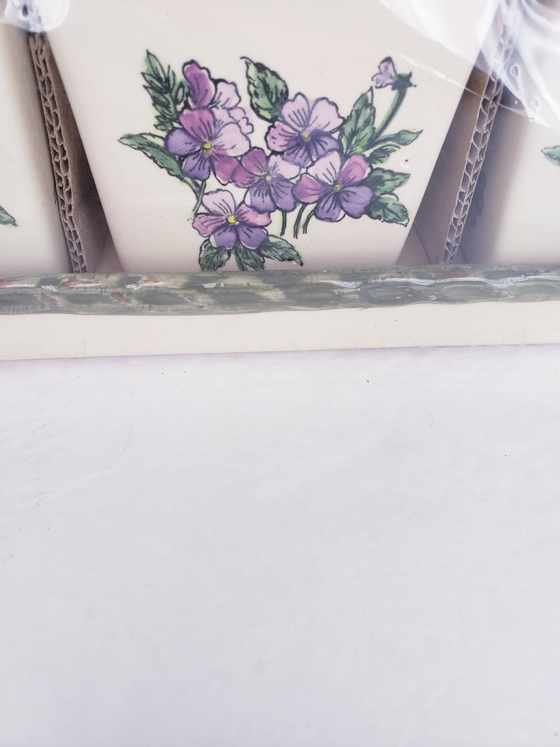 Pacific Rim Hand Painted Decorative Planters and Tray Set 4 - Etsy